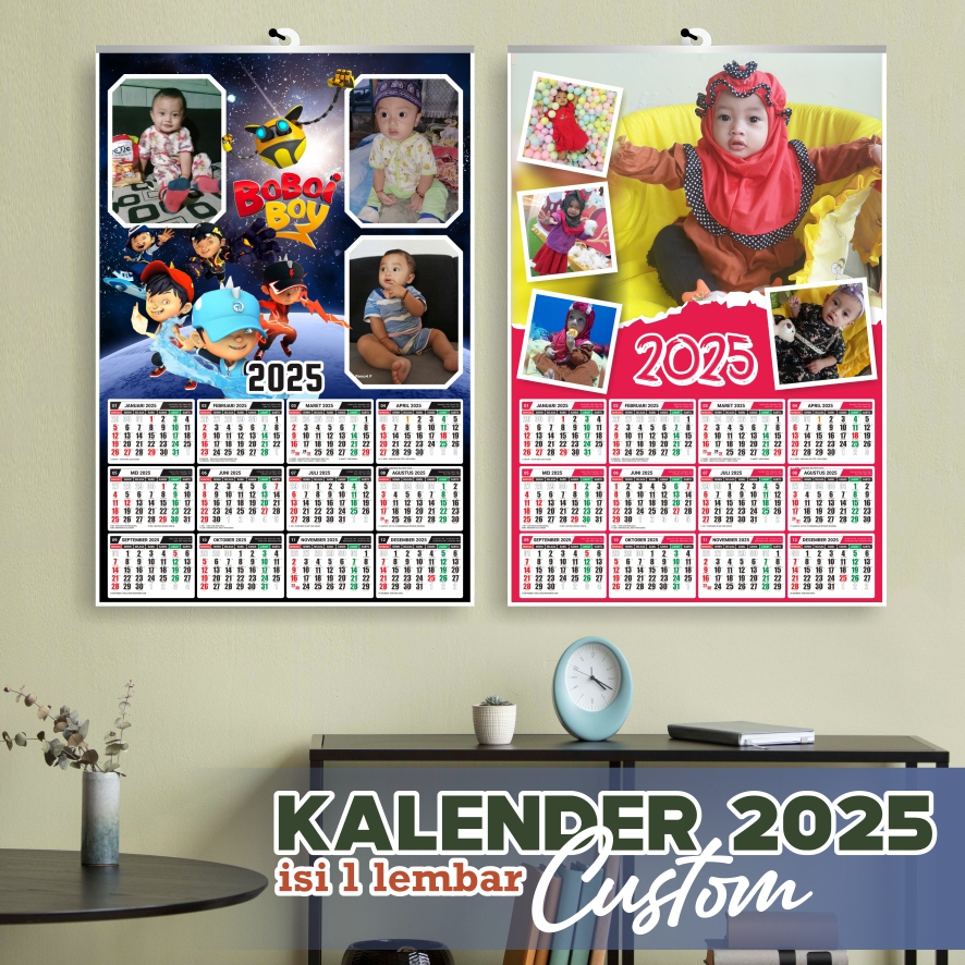 Jual KALENDER CUSTOM ISI 1 LEMBAR | KALENDER DINDING CUSTOM | KALENDER ...