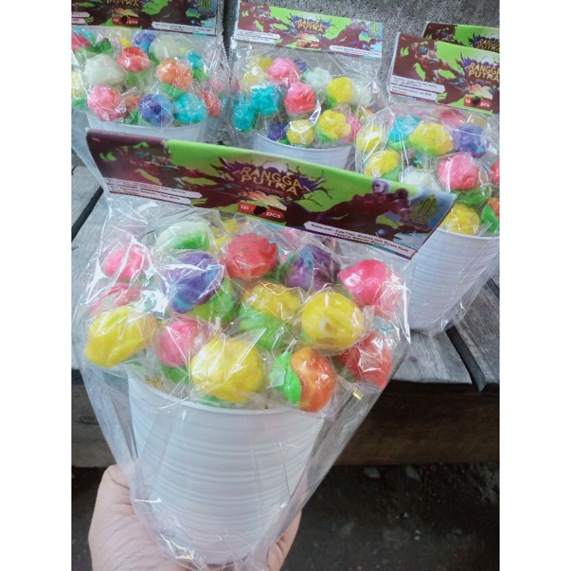 Jual Permen bunga mawar Viral, isi 30 pcs gratis pot | Shopee Indonesia
