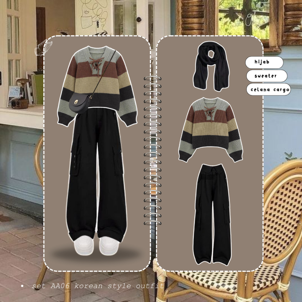 Jual One Set Wanita Kekinian Korean Outfit ulzzang OOTD Korea Wanita ...