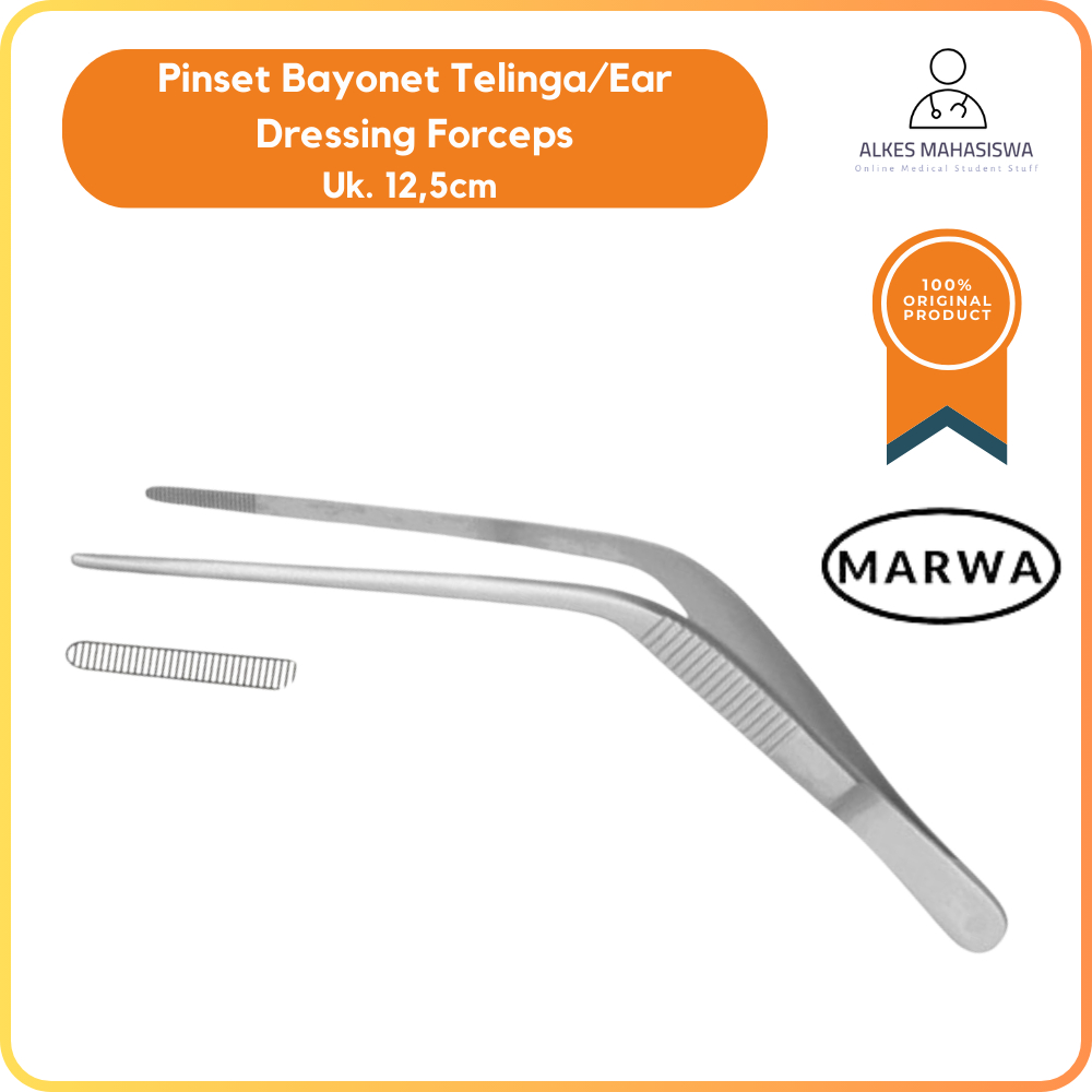 Jual Pinset Bayonet Telinga Ear Dressing Forceps OTOLOGY TROELTSCH uk ...