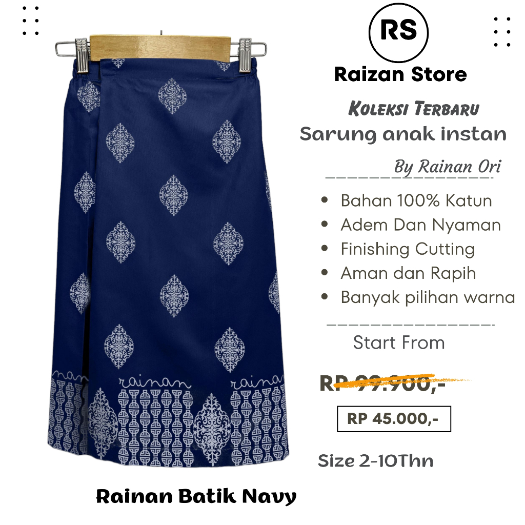 Jual Sarung Instan Anak Laki Laki By Rainan ORI / Sarung Sunat Anak 2-10 Tahun Bahan Adem dan ...