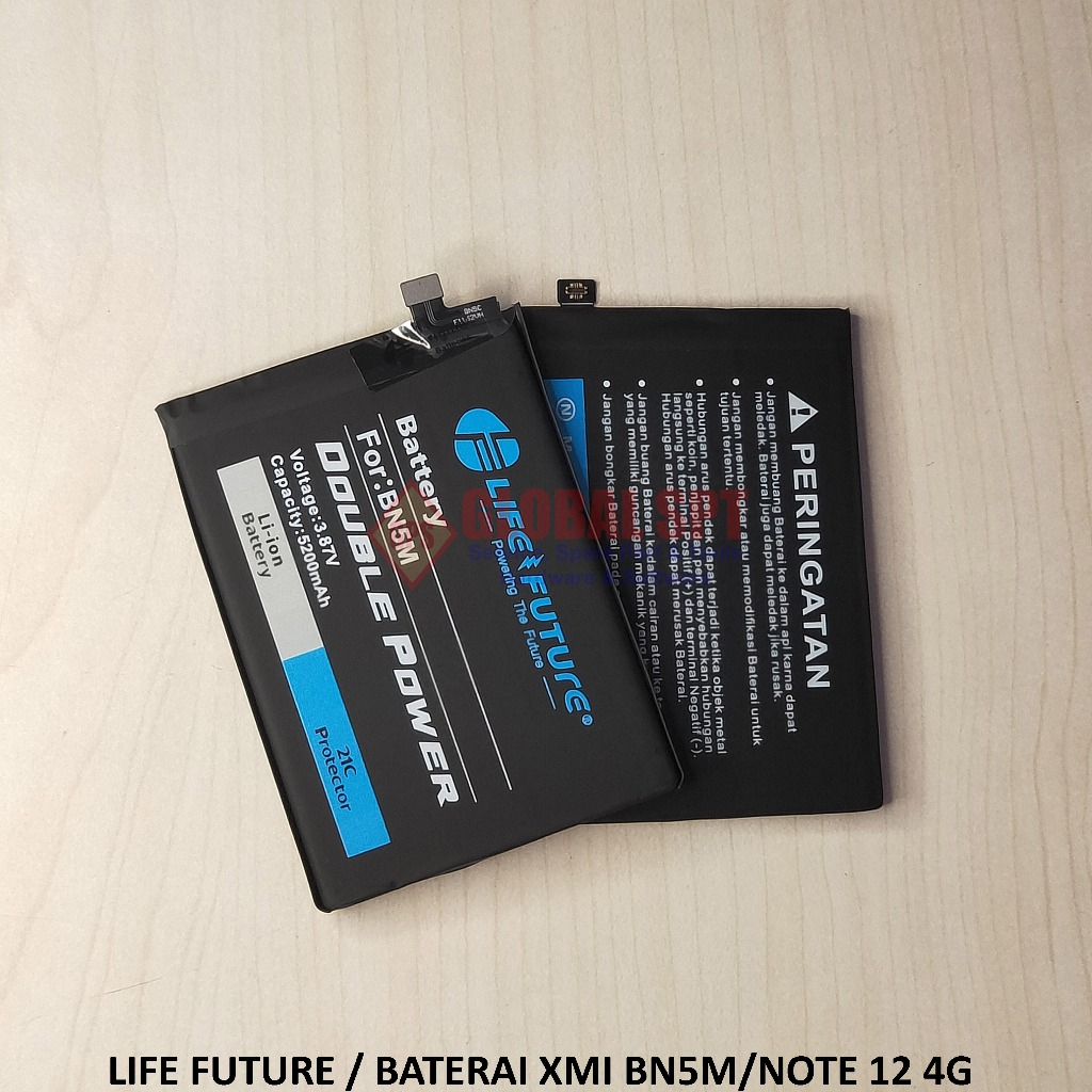 Jual LIFE FUTURE / BATERAI XIAOMI BN5M / NOTE 12 4G / BATRE REDMI NOTE ...