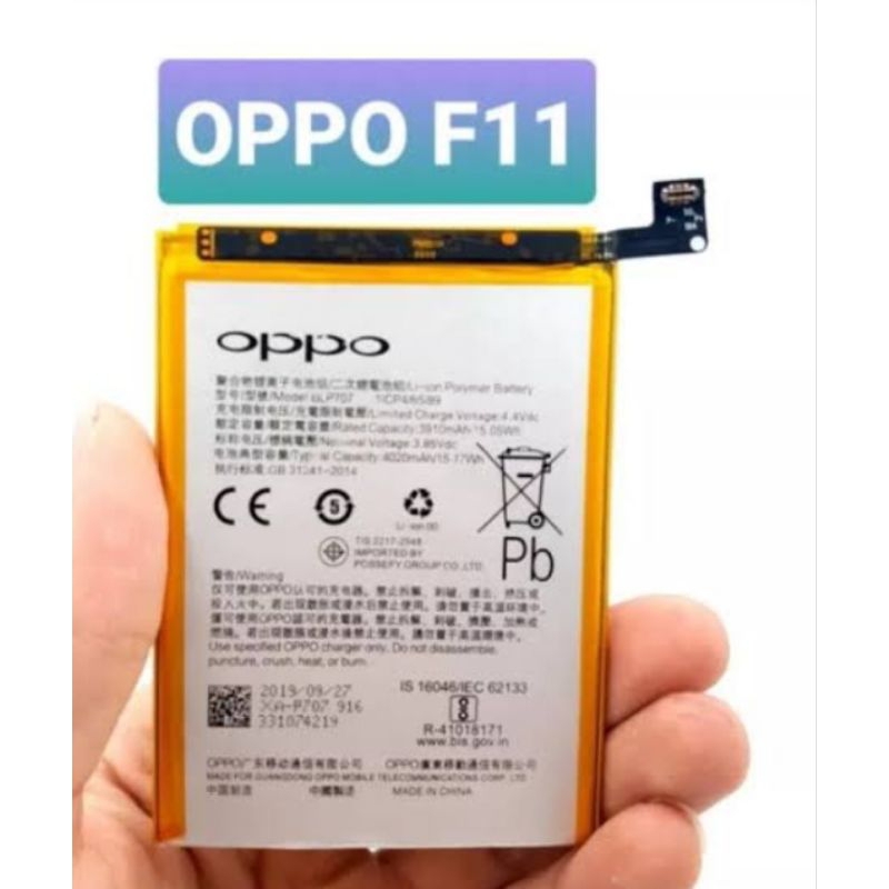 Jual Baterai Batt Oppo F11 / BLP707 Kualitas Battery 99% Original Grand ...