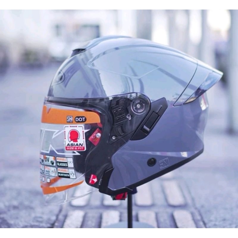 Jual INK TERRA 2 SOLID GORILLA GREY GLOSSY ORIGINAL | DOUBLE VISOR ...