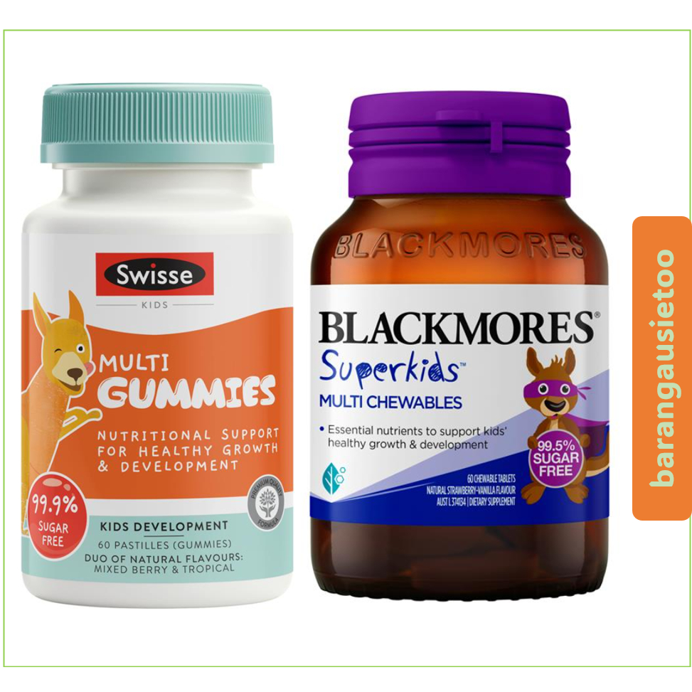 Jual Swisse Kids Multi Multivitamin 60 Gummies / Superkids 60 Chewable black mores | Shopee ...