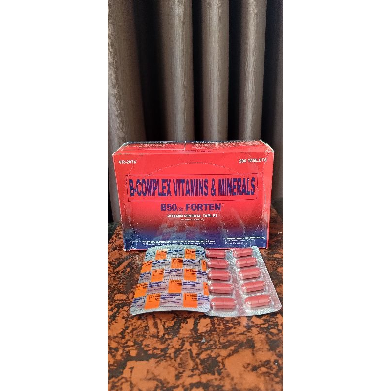 Jual B 50 Forten Original Vitamin Mineral Ayam (1 box isi 200 tablet ...