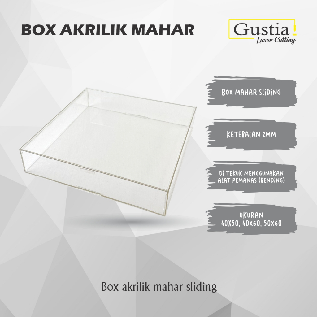 Jual ( BESAR ) Box Mahar Akrilik Sliding | Kotak Mahar Akrilik Sliding ...