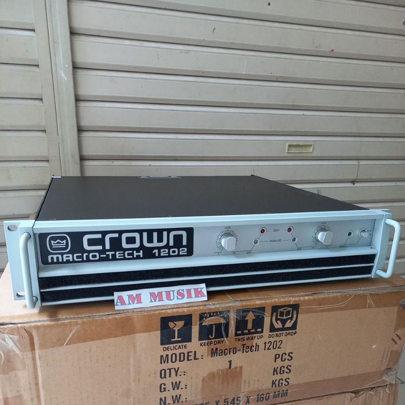 Jual POWER AMPLI CROWN MACRO TECH 1202 POWER STEREO 2 CHANNEL | Shopee ...