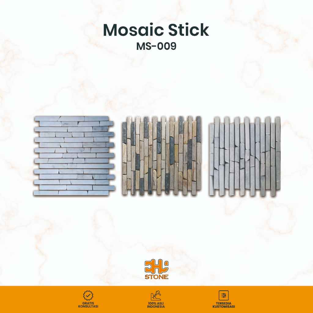 Jual Mosaic Batu Alam Dinding Lantai Stick Custom Mosaik Marmer Onyx ...