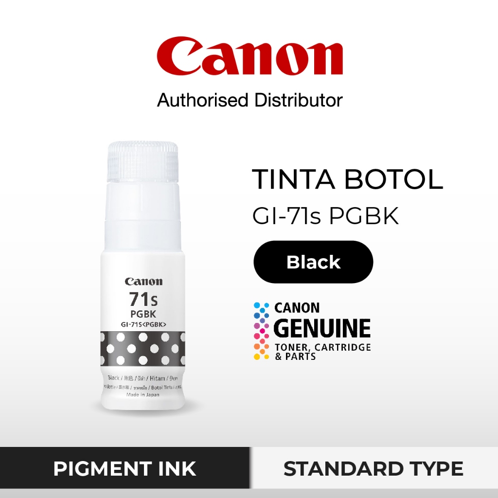 Jual Tinta Original Canon 71 Black Small GI71PGBK-S - Tinta Canon G1730 ...