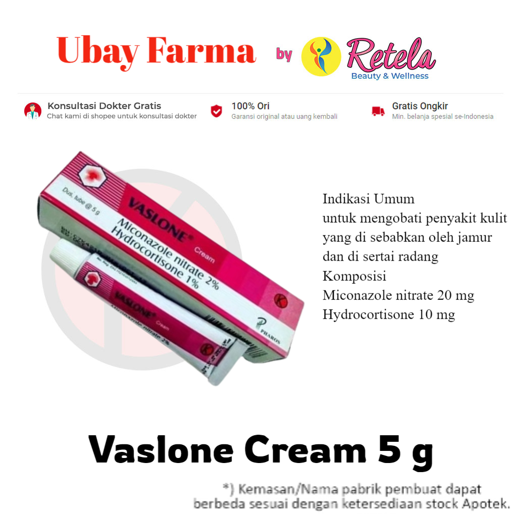 Jual Vaslone Cream 5 g / Miconazole / Jamur | Shopee Indonesia