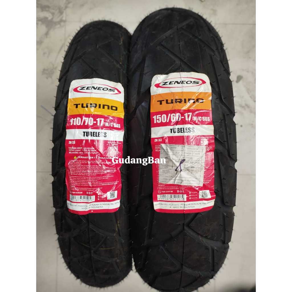 Jual ( PAKET 2 BAN - RING 17 ) TURINO 110 70 17 & 150 60 17 ZENEOS ZN33 ...