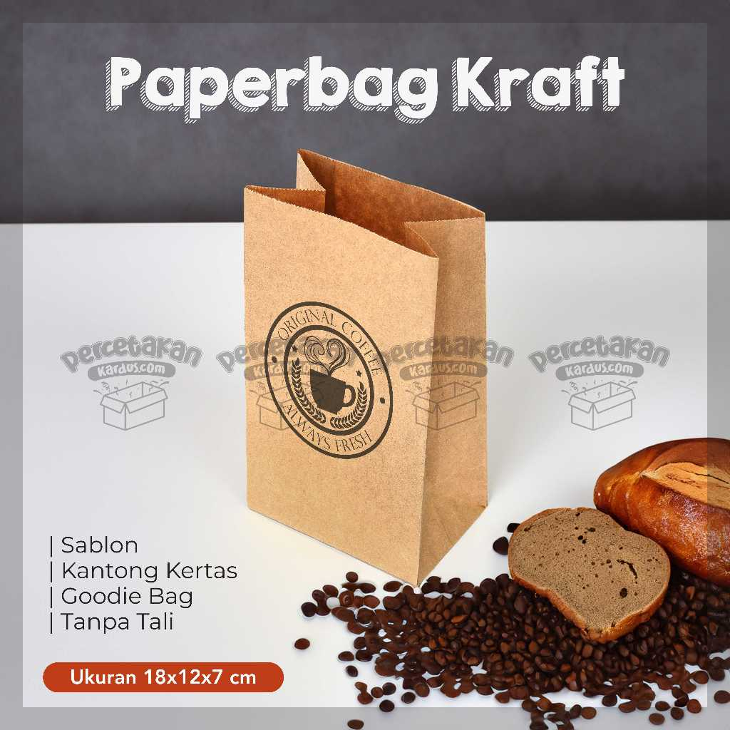 Jual Kantong kfc Kertas samson Kraft sablon | Paper Bag kfc cokelat ...