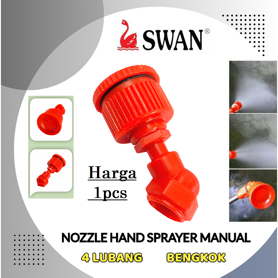 Jual Nozzle Spuyer 4 Lubang Plastik SWAN / Nozel Sprayer Swan 4 lubang ...