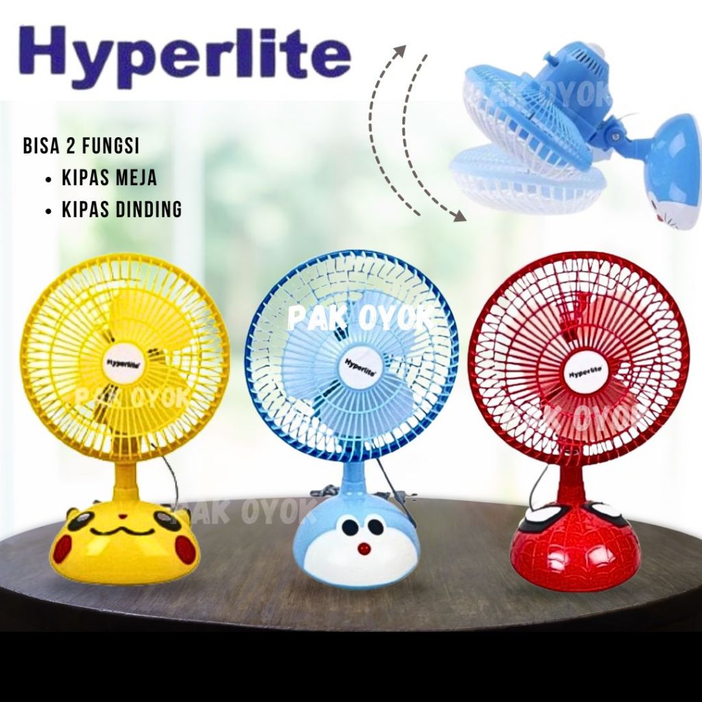 Jual (FREE BUBBLE) Kipas Angin Karakter Hyperlite 2in1 8inch - Kipas ...