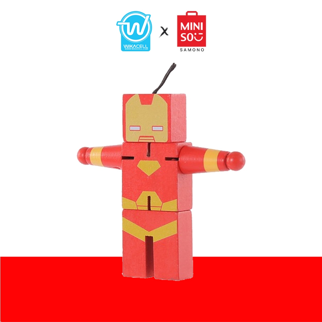 Jual Miniso Wooden Toy Marvel Collection Small - Iron Man/Koleksi ...