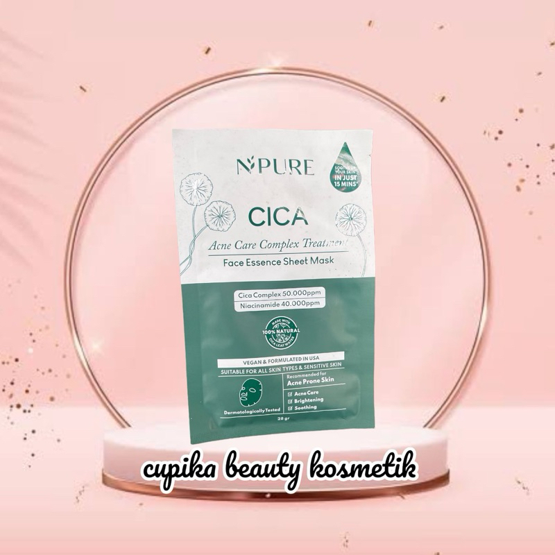 Jual [cu,ox] NPURE SHEET MASK CENTELLA ASIATICA - MASKER WAJAH NPURE ...