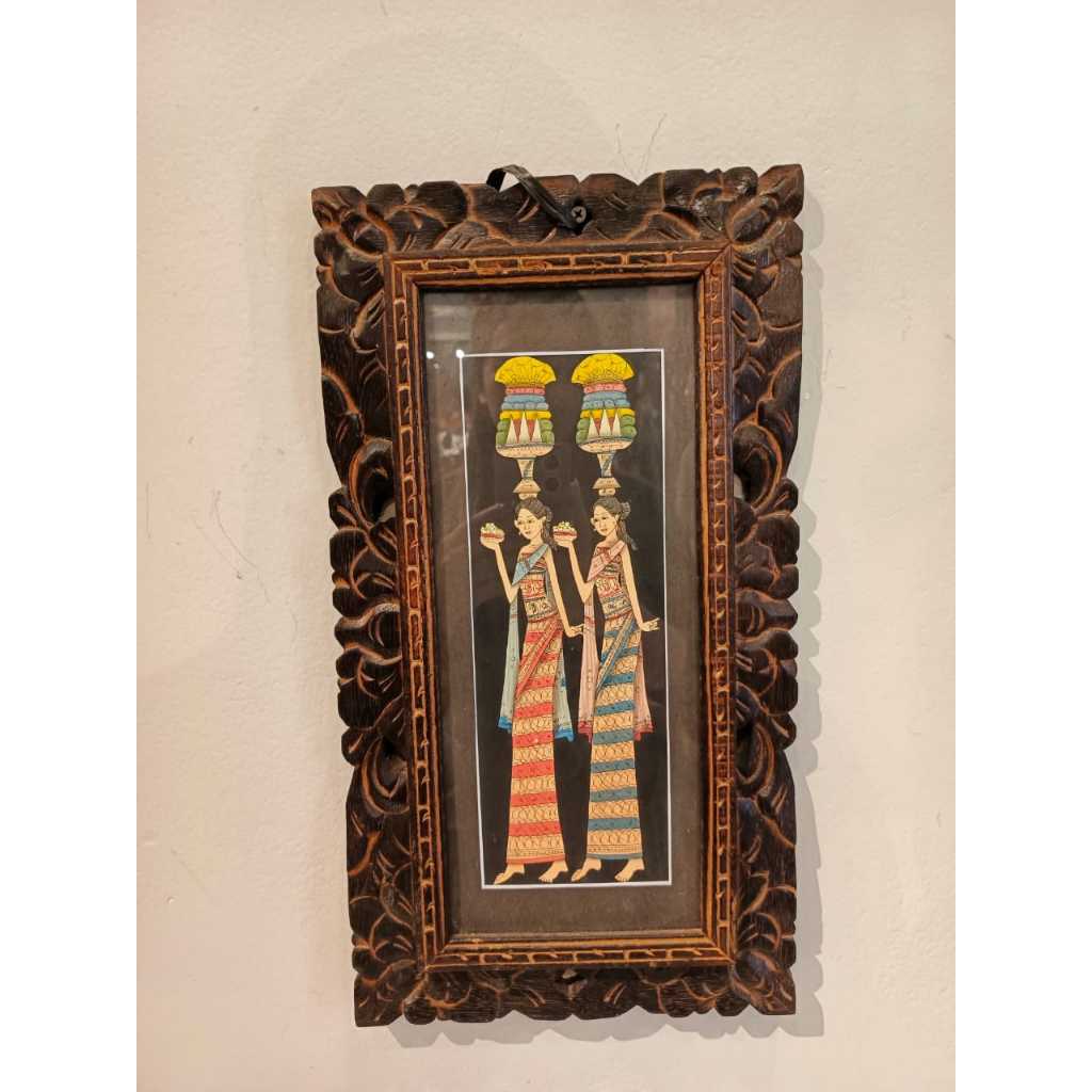 Jual HIASAN DINDING LUKISAN BALI DENGAN BINGKAI KAYU UK 45X25CM ...