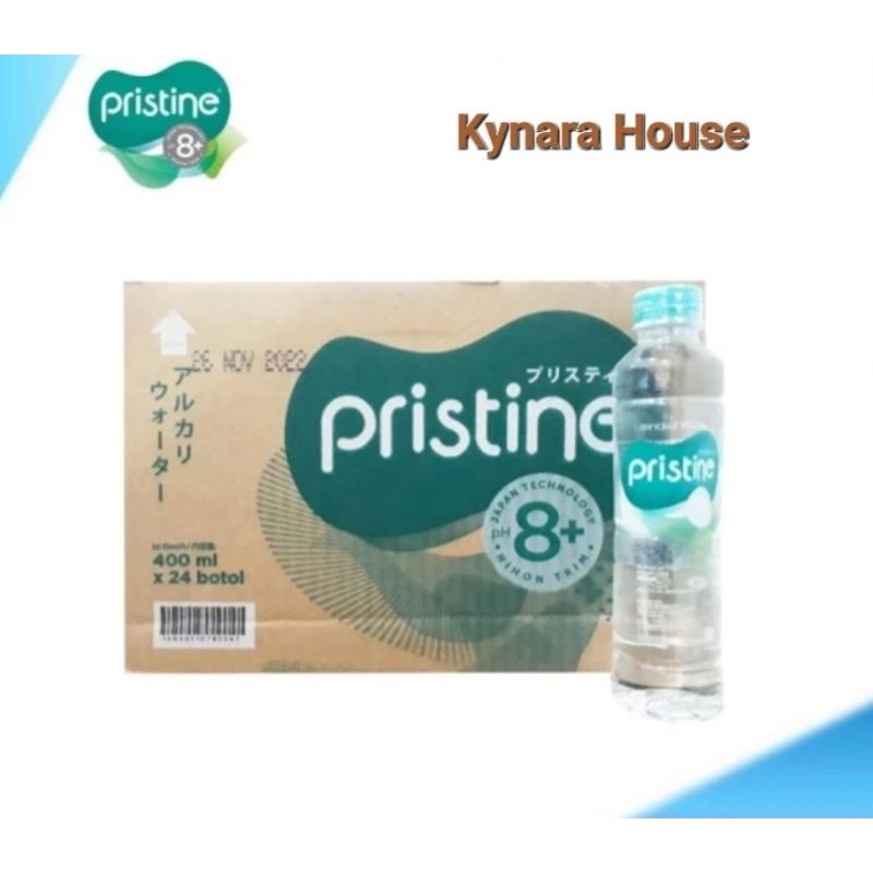 Jual Pristine 8+ Air Mineral Botol 400ml (Karton) | Shopee Indonesia