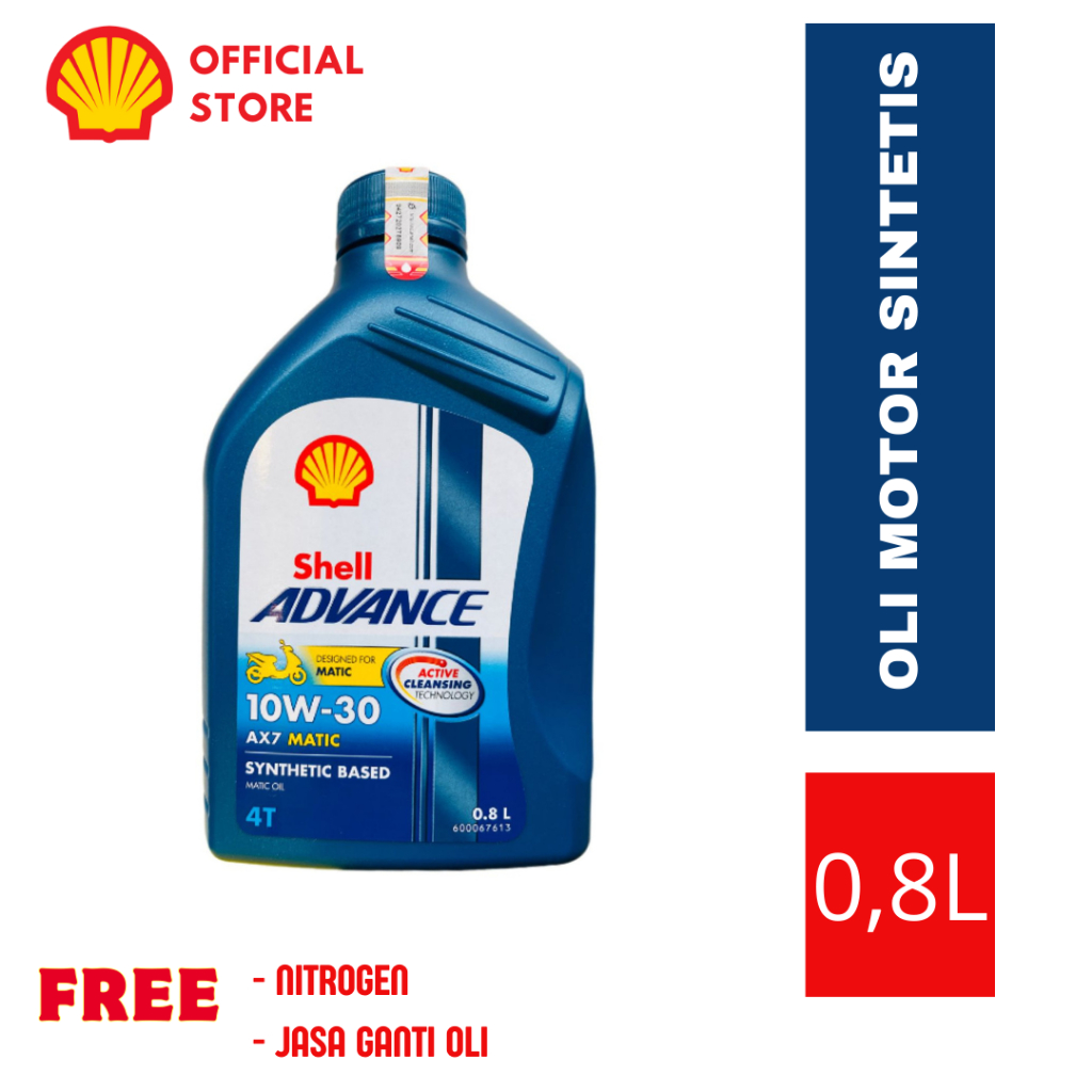 Jual Oli motor Shell Advance AX7 SC 10W-30 0,8L (Matic) | Shopee Indonesia