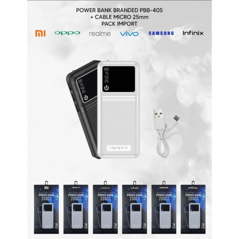 Jual Power Bank PBB 405 3usb PowerBank PBB 405 20000mah KW | Shopee Indonesia