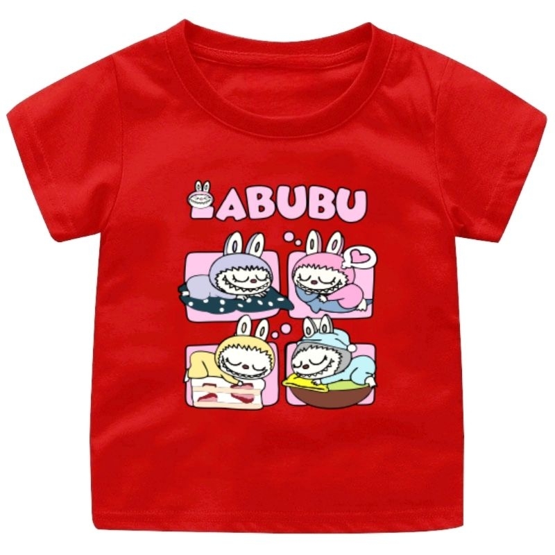 Jual Baju kaos Oblong anak laki laki Dan Perempuan gambar LABUBU 4/Baju kaos Atasan anak gambar ...