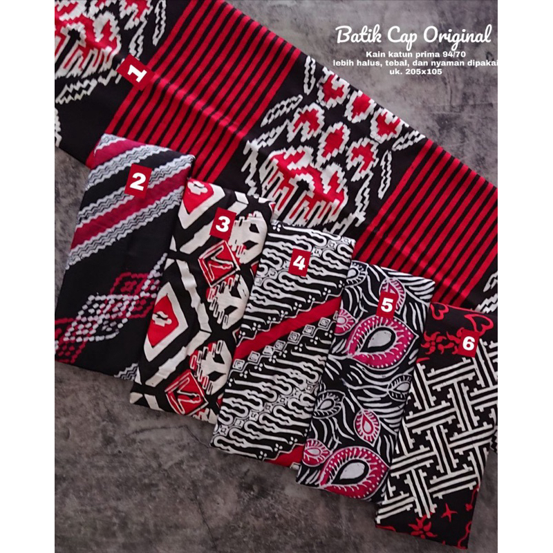 Jual KAIN BATIK CAP HANDMADE MERAH SERIES | SET COUPLE GAMIS TILLE ...