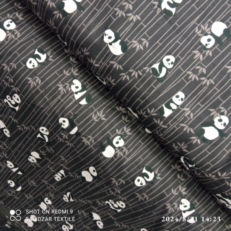 Jual KAIN KATUN SERAT BAMBU MOTIF PANDA PREMIUM GARMENT | Shopee Indonesia