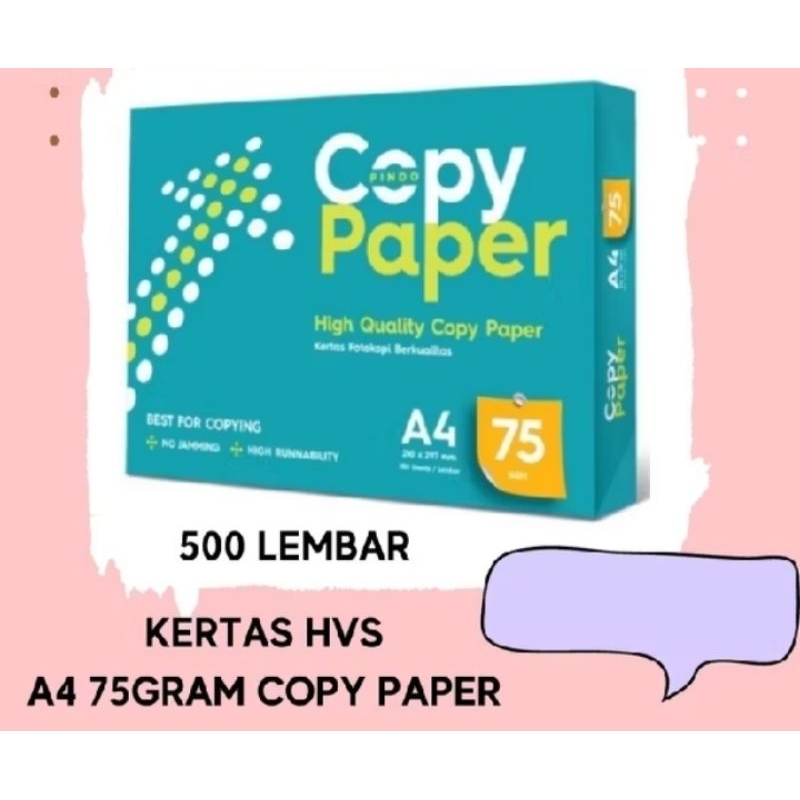 Jual Kertas HVS Copy Paper A4 70gr (1 rim) | Shopee Indonesia