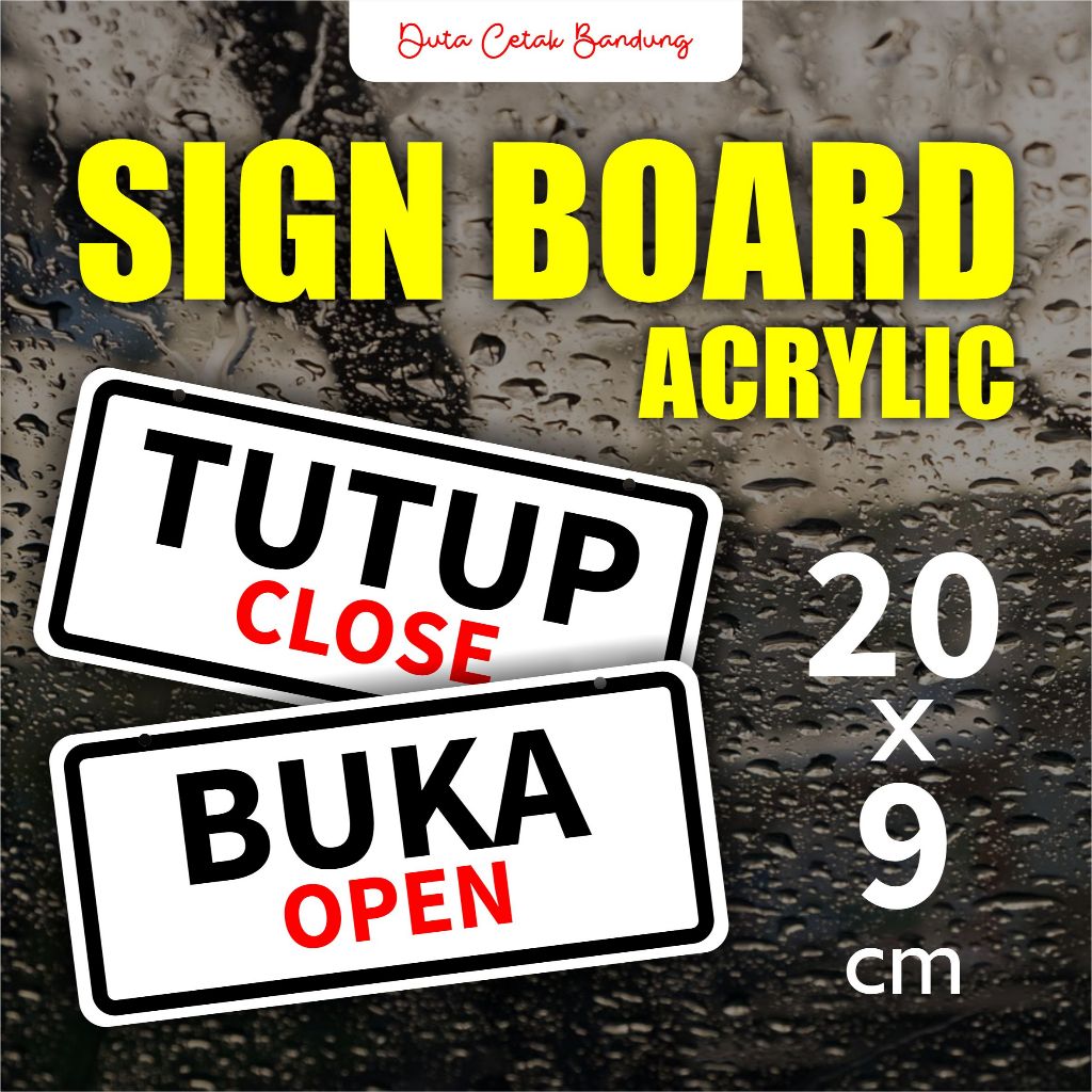 Jual Sign Board Akrilik Buka Tutup / Sign board acrylic open close ...