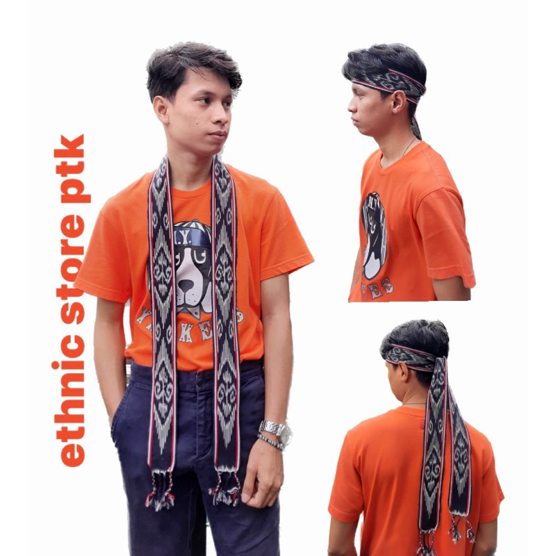 Jual SYAL IKAT KEPALA TENUN MOTIF DAYAK KALIMANTAN | Shopee Indonesia