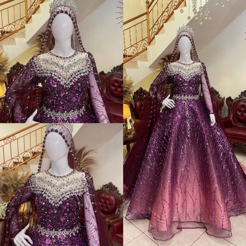 Jual gaun pengantin // baju gaun pesta pernikahan // gaun gradasi ...