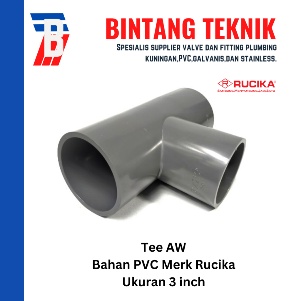 Jual Tee 3" inch PVC Rucika AW | Shopee Indonesia