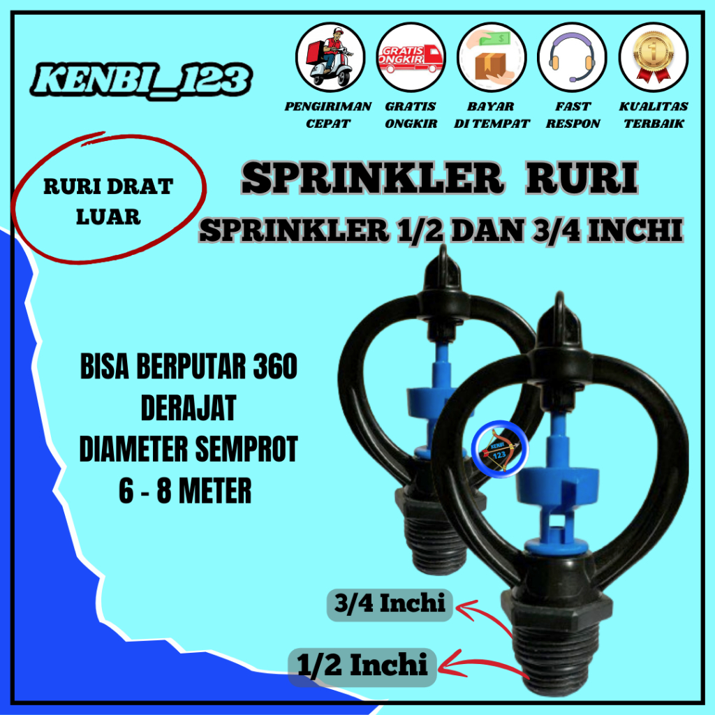 Jual Sprinkler Ruri Sprinkler Pertanian Sprinkler Taman Sprinkler kebun ...