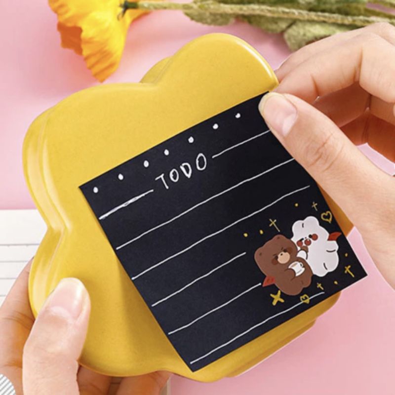 Jual Memo Black sticky note / Kertas notes memo full black 50lembar ...