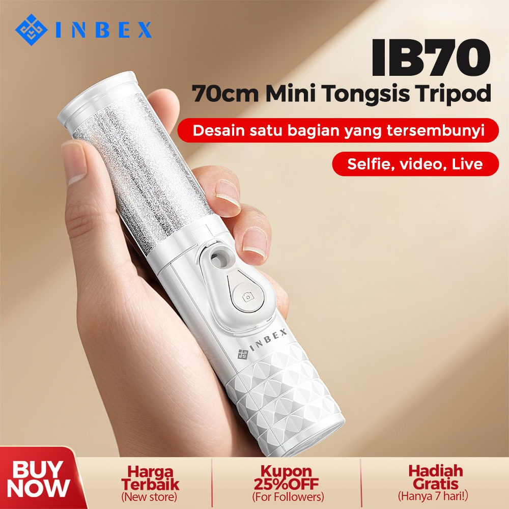Jual INBEX IB70 Selfie Stick Bluetooth 70CM Tongsis Tripod Remote ...