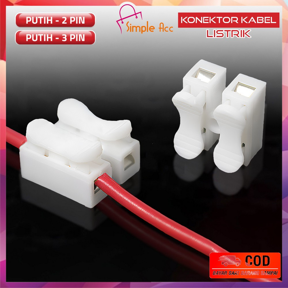 Jual DO-C1077 Konektor Kabel Listrik 2pin 3pin Quick Connect Terminal ...