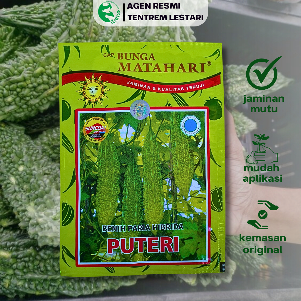 Jual Benih Pare Paria Hibrida PUTERI 10 gram Biji Asli Cap Bunga ...