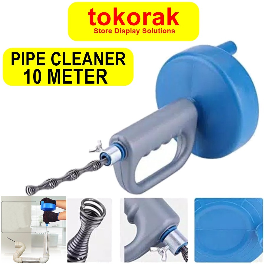 Jual PIPE CLEANER 10 M ALAT PEMBERSIH SALURAN PIPA MAMPET 10 METER ...