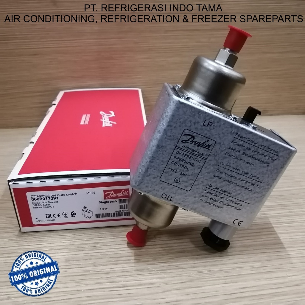 Jual MP 55 Differential Pressure Switch DANFOSS Adjustable 90 SEC ...