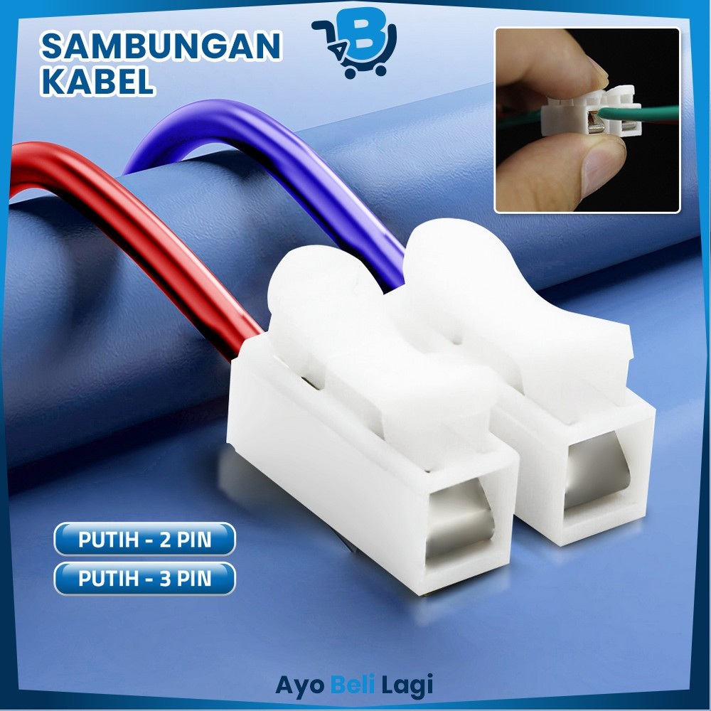 Jual Quick Connect Terminal Block Cable 2 Wire Connector Spring