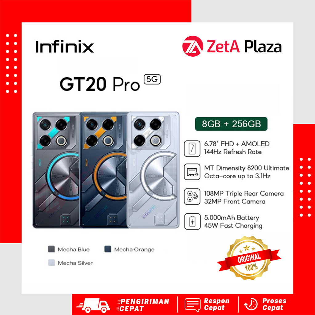 Jual Infinix GT 20 Pro 5G 8/256GB - Up to 24GB Extended RAM - Garansi Resmi Infinix Indonesia ...