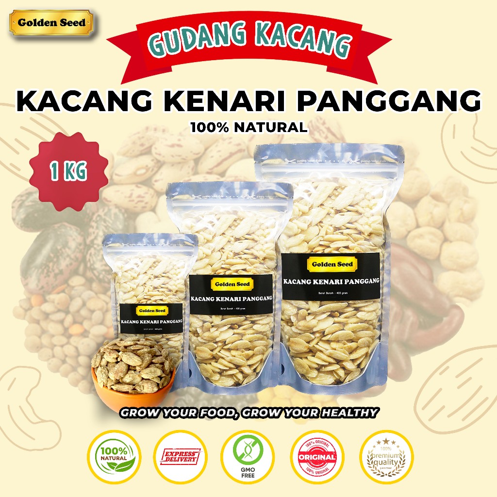 Jual KACANG KENARI PANGGANG 1000 GR / KENARI PANGGANG UTUH 1 KG ...