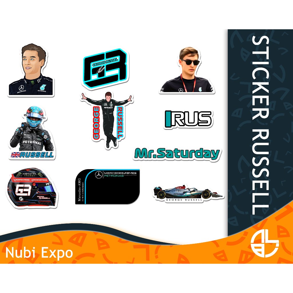 Jual GEORGE RUSSELL STICKER PACK | Sticker Pack F1 Russell | Sticker ...