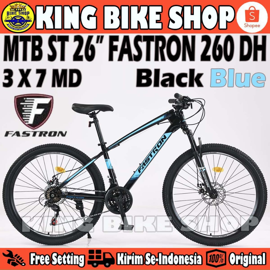 Jual Sepeda Gunung MTB FASTRON 260 DH Ukuran 26 Inch Rem Cakram 21 Speed Dewasa Remaja | Shopee ...