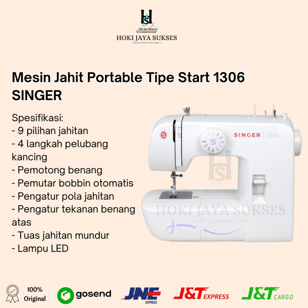 Jual Mesin Jahit Portable / Mesin Portable / SINGER Start™ 1306 ...