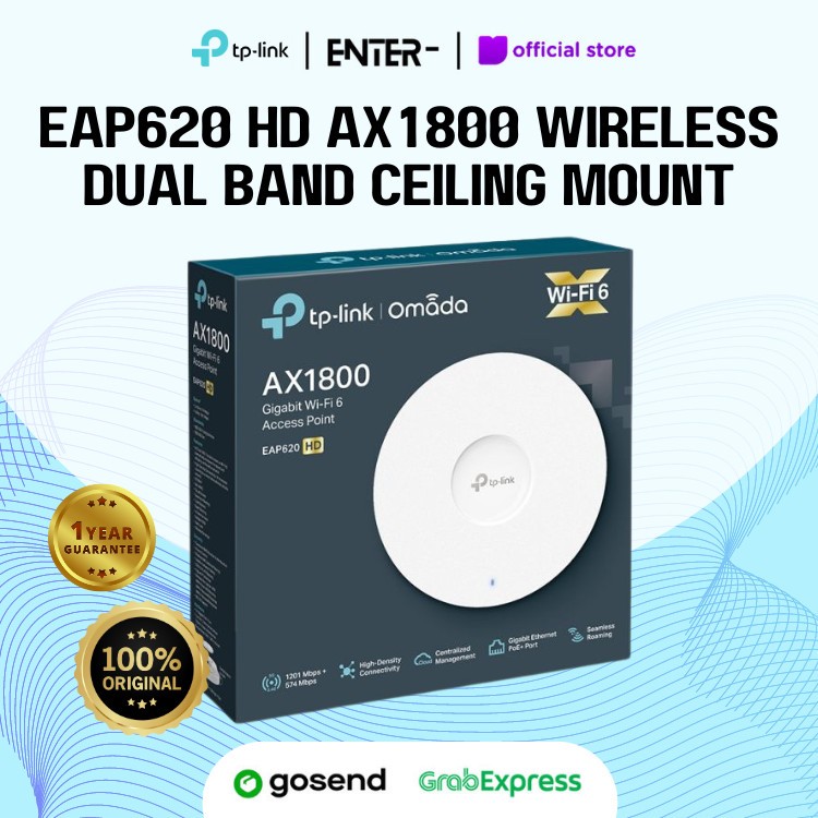 Jual TP-Link EAP620 HD AX1800 Wireless Dual Band Ceiling Mount Access ...