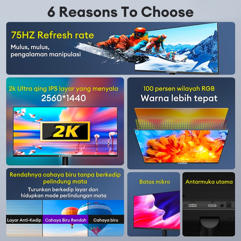Jual Monitor PC Monitor 24 inch curved 75Hz/165Hz desktop ips komputer ...