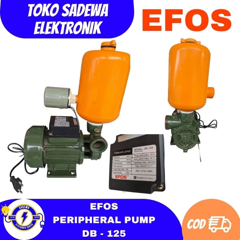 Jual POMPA AIR EFOS DB 125 PERIPHERAL PUMP OTOMATIS | Shopee Indonesia