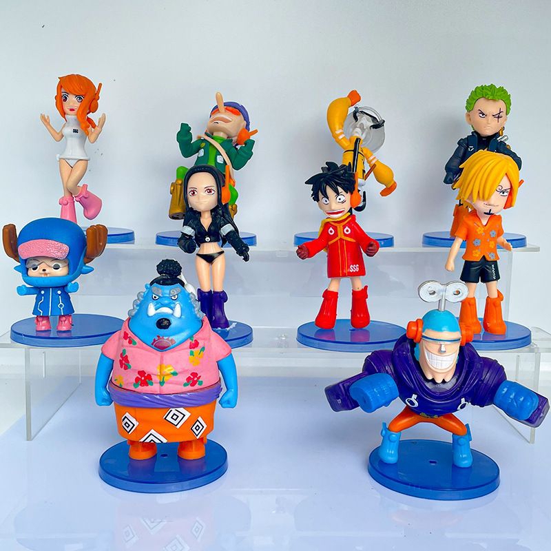 Jual action figure one piece chibi set 10 pcs luffy zoro nami chopper ...